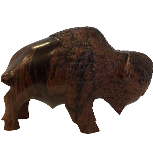 Handcarved Ironwood Bison – C.M. Russell Museum