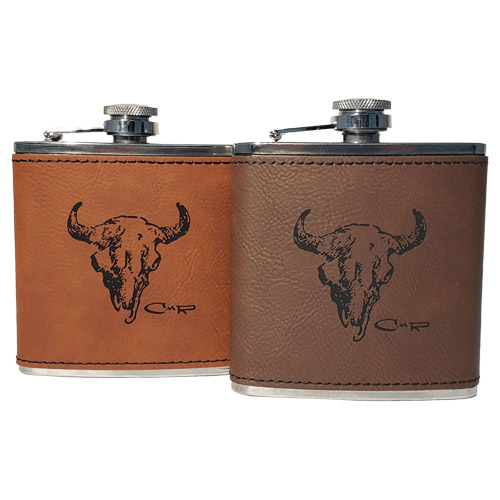 CMR Branded Leather Flask (Rustic) – C.M. Russell Museum