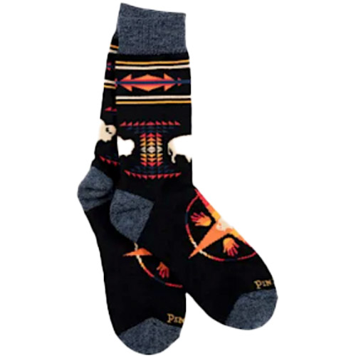 Pendleton Wool Crew Socks – Big Medicine (Black) – C.M. Russell Museum