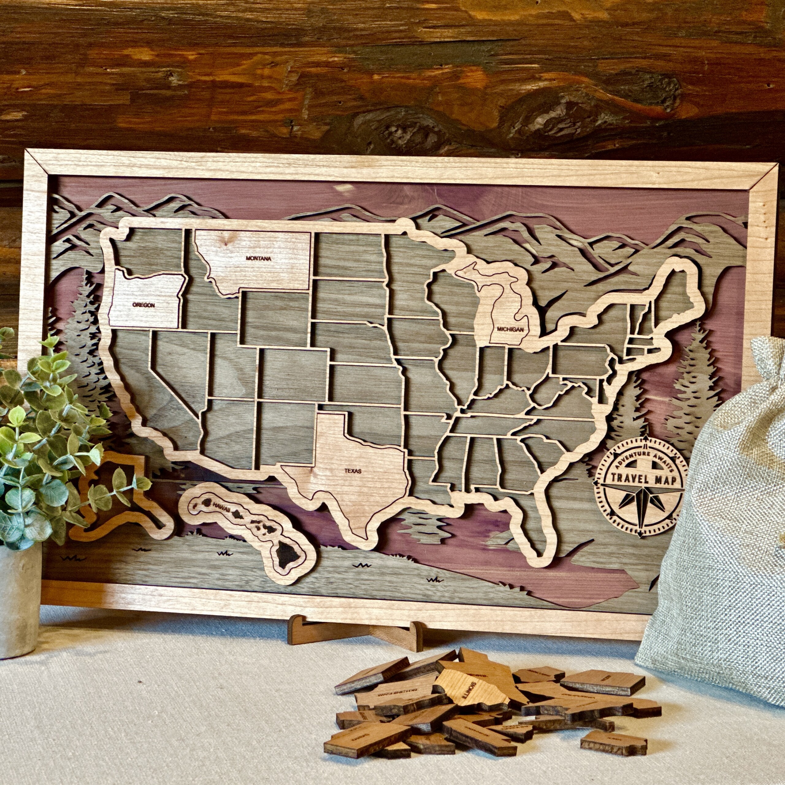 3D Wood State Map – C.M. Russell Museum