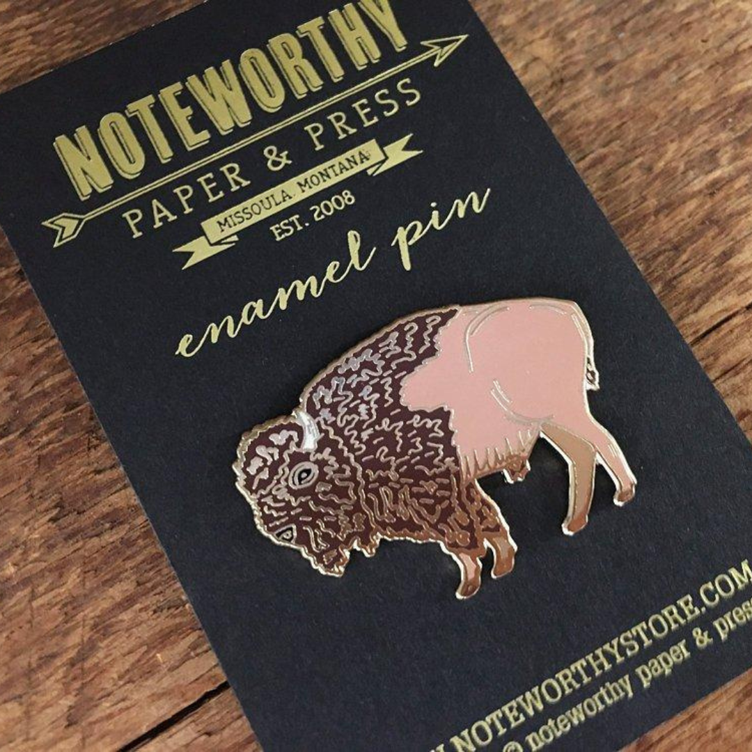 Bison Enamel Pin – C.M. Russell Museum